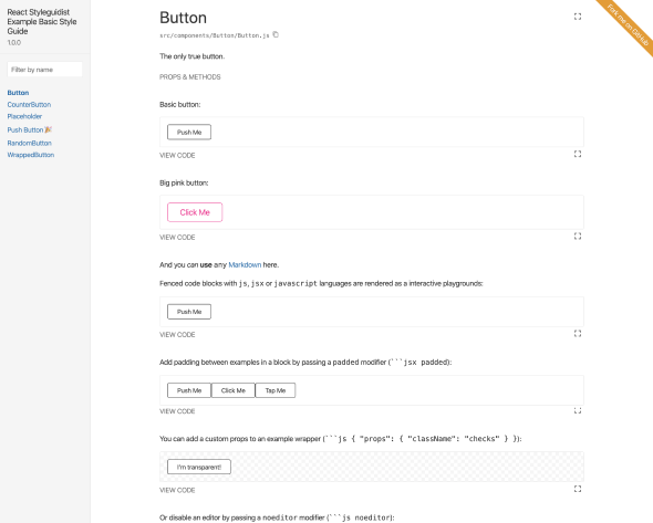 React Styleguidist Isolated React Component Development Environment With A Living Style Guide